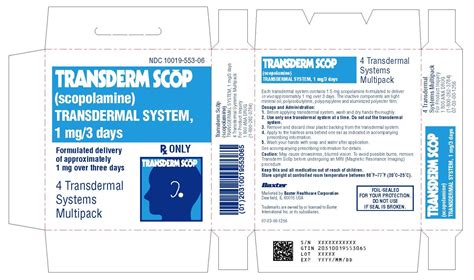 Transderm Scop Package Insert Prescribing Information