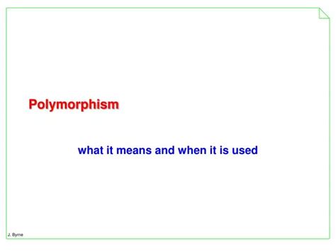 Ppt Polymorphism Powerpoint Presentation Free Download Id4306431