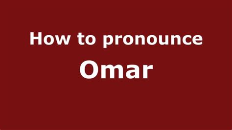 Tu Nombre Omar En Inglés Cei