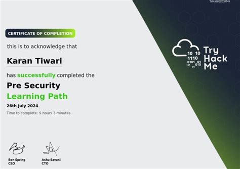 Karan Tiwari On Linkedin Cybersecurity Tryhackme Linuxlearning