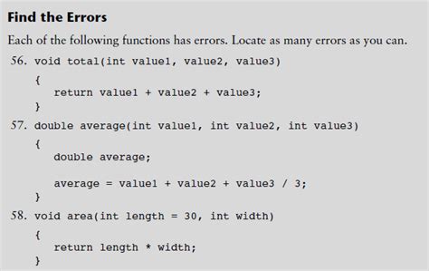 Solved Please Find And Explain Any Errors In Each Of The