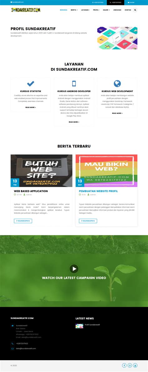 Download Source Code Company Profile Php Codeigniter Jasa Pembuatan