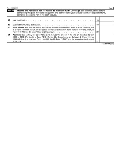 Irs Form 8889 2019 Fill Out Sign Online And Download Fillable Pdf