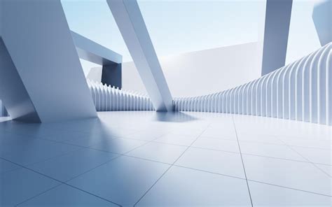 Premium Photo Abstract Futuristic Architecture 3d Rendering