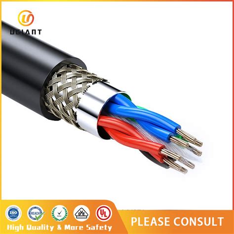 Double Shielding 8 Cores Ftp Ethernet Cable Cat5e Braided Ethernet Cable Cable And Copper Wire