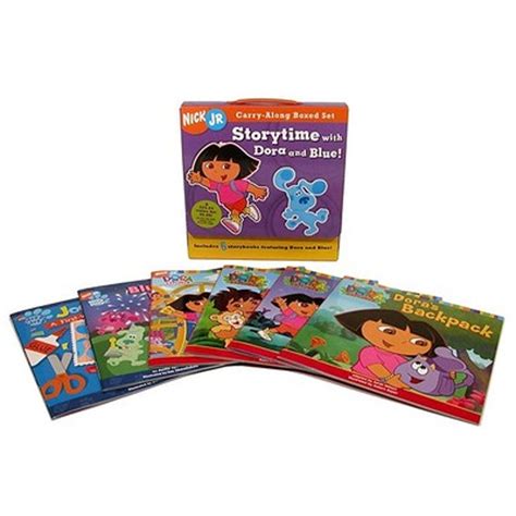 Pre Owned Storytime With Dora And Blue Nick Jr Carry Along Boxed Set