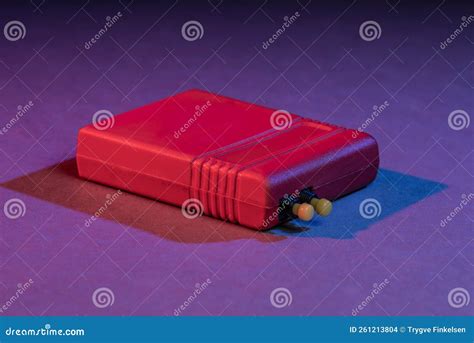 Data Cartridge For A 1980s Computer Red With Two Yellow Buttons Editorial Stock Image Image