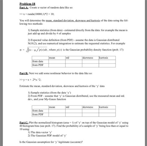 Solved PartA Create A Vector Of Random Data Like So Chegg