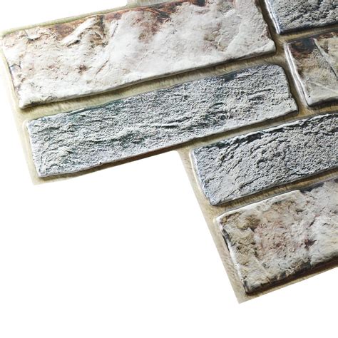 Dark Beige Grey Faux Old Brick 31 Ft X 16 Ft Pvc 3d Wall Panel
