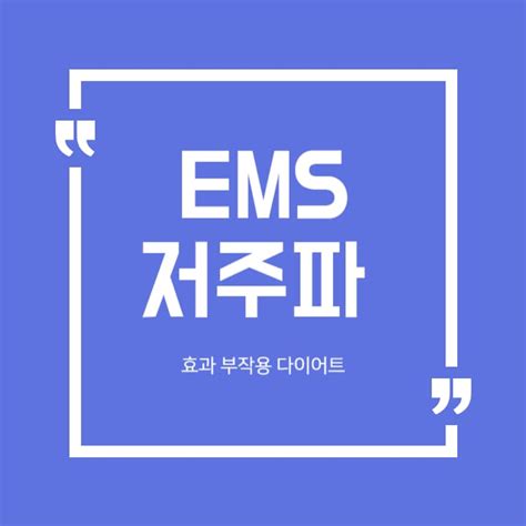 Ems 저주파 부작용 Ems 마사지 뜻 1000kr