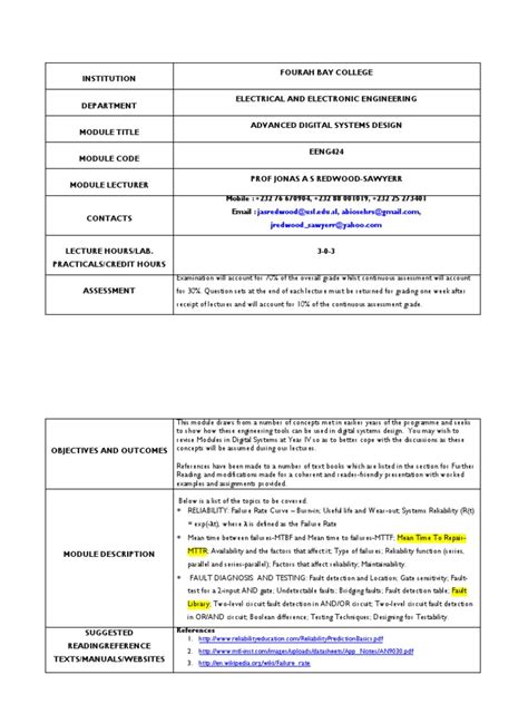 Advanced Digital Systems Design 02 Pdf Reliability Engineering Digital Electronics