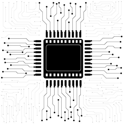Premium Vector Computer Chip Electronic Circuit Board Vector For Technology And Finance