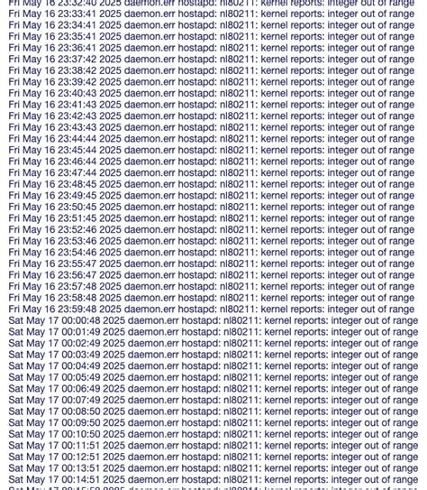 Bunch Of Kernel Error Messages Routers Glet