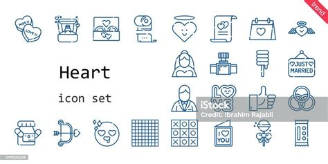 하트 아이콘 세트입니다 라인 아이콘 스타일입니다 사랑 신부 신랑 결혼 반지 그냥 결혼 사탕 반지 결혼식 날 의학 롤리팝 심장 큐피드 반지 사랑에 결혼 틱 택 토 0명에 대한