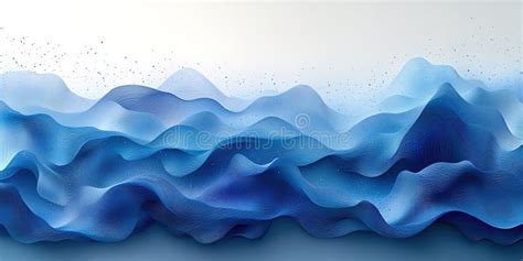 Abstract Blue Wave Pattern Showcasing Undulating Curves And Texture Against A Light Background
