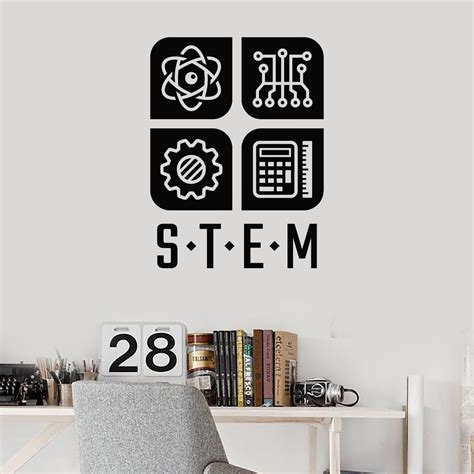 Vinyl Wall Decal Stem School Education Science Classroom Interior Stic