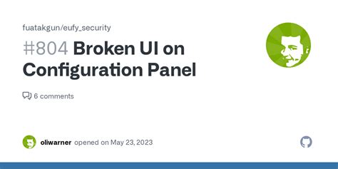 Broken Ui On Configuration Panel · Issue 804 · Fuatakgun Eufy Security · Github