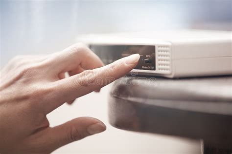 Modem Using Stock Photo Image Of Close Connection Interaction