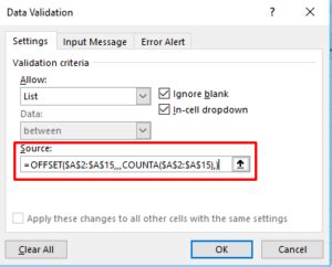 Create Dynamic Data Validation List Easy Guide