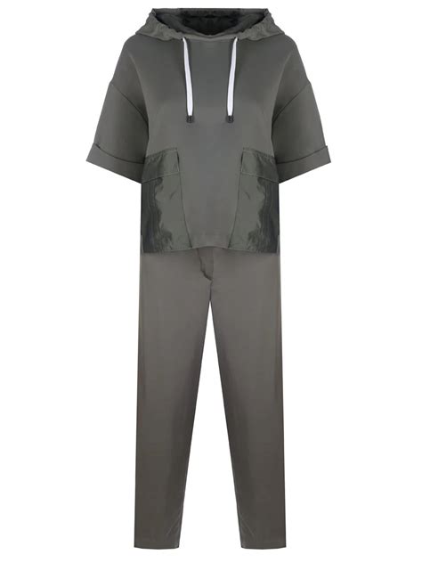 Костюм однотонный от Marc Cain за 47 140 рублей со скидкой 30 цвет хаки артикул Qs 44 07 81