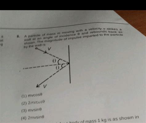 8 A Particle Of Mass M Moving With A Velocity StudyX