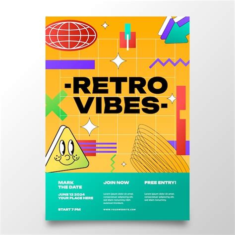 Premium Vector Gradient Grid Poster Design Template