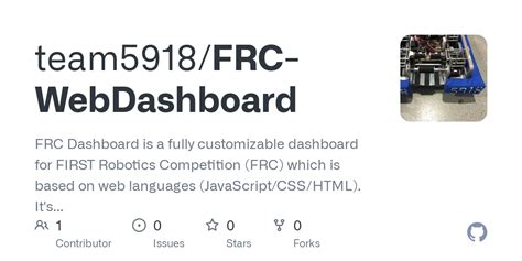 Github Team5918frc Webdashboard Frc Dashboard Is A Fully