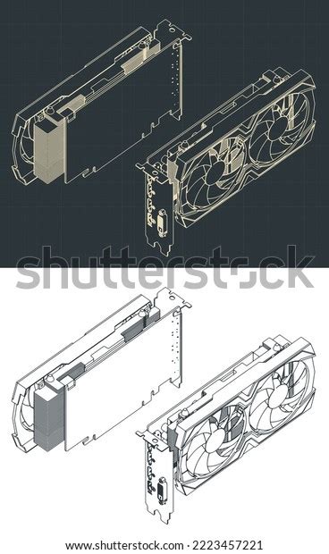 Stylized Vector Illustration Isometric Blueprints Graphics Stock Vector Royalty Free