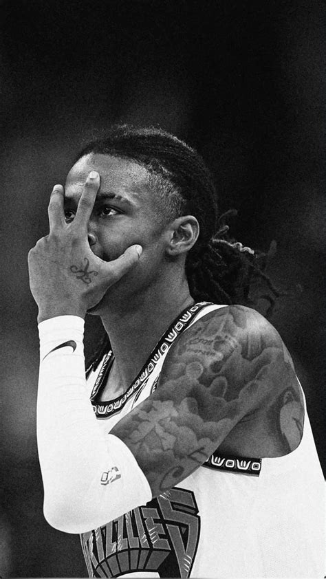 Ja Morant Basketball Sachen Hintergrundbilder Schwarz Basketball