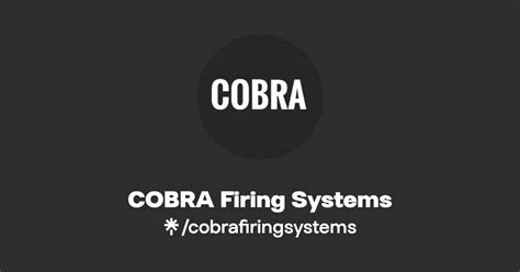 Cobra Firing Systems Instagram Facebook Tiktok Linktree