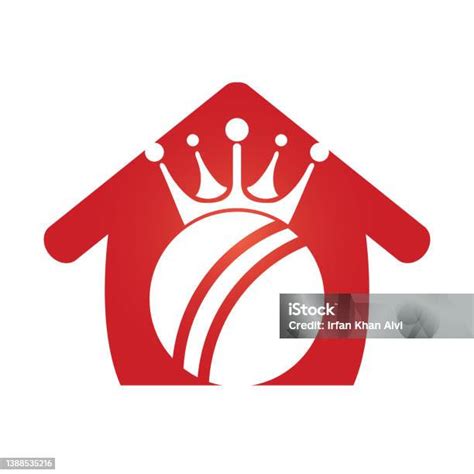 크리켓 킹 벡터 로고 디자인 크리켓 공과 크라운 아이콘 디자인 템플릿 Championship에 대한 스톡 벡터 아트 및 기타 이미지 Championship 개념