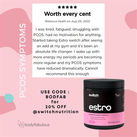 Estro Switch A Natural Hormone Support Formula Bodyfabulous Pregnancy Womens Fitness