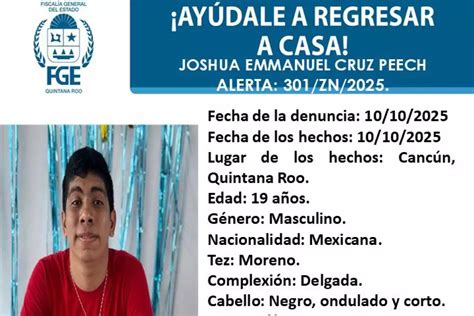Fiscalía Activa Alerta Para Localizar A Joshua Emmanuel Joven De 19 Años Desaparecido En Benito