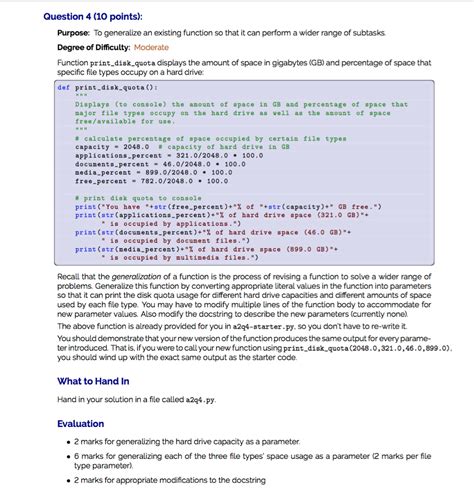 solved question 4 10 points purpose to generalize an