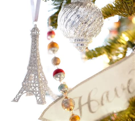 Glitter Eiffel Tower Christmas Ornament Pottery Barn