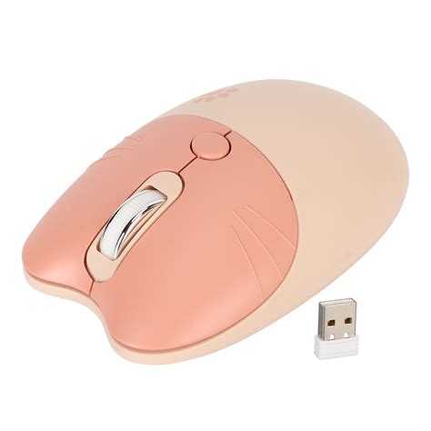 2 4G Cat Wireless Mouse Mute USB Receiver Cute Portable 3 Levels DPI Mouse For M3 Laptop
