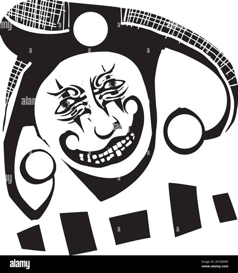 Evil Clown Clipart Black And White
