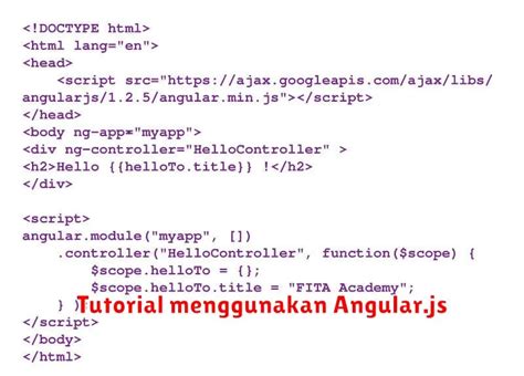 Tutorial Lengkap Menggunakan Angularjs Untuk Pemula
