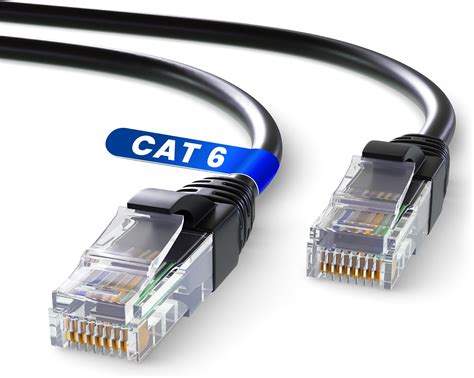 Mr Tronic Black Cat 6 Ethernet Cable 2m Lan Ethernet Network Cable With Rj45 Ends Connectors