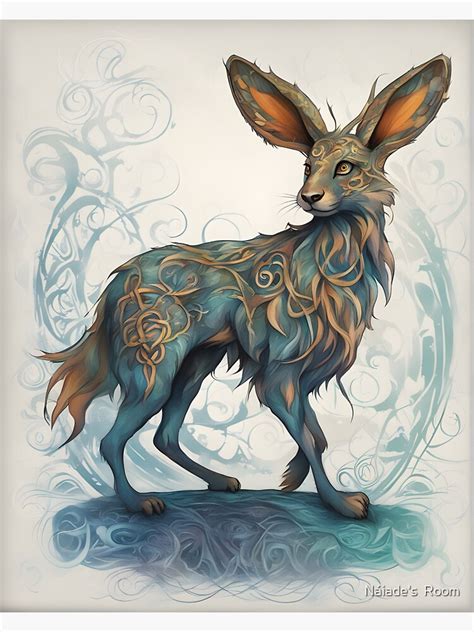 Celtic Pooka Rabbit Hare Form Sticker By Hadabrujadino Redbubble
