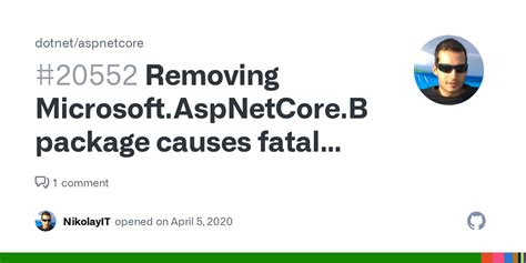 removing microsoft aspnetcore blazor client package causes fatal