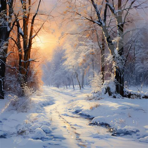 First Winters Snowfall Winter Wall Art Pathway Home Winter 