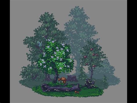 Pixel Art Forest Scene