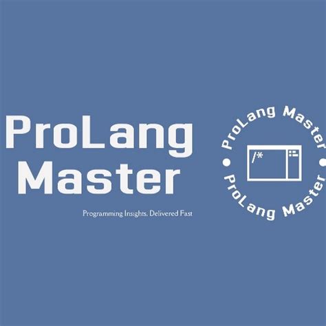 Prolang Master Youtube