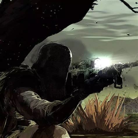 Живые обои Снайпер в болоте скачать на