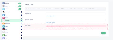 get foursquare api key pair
