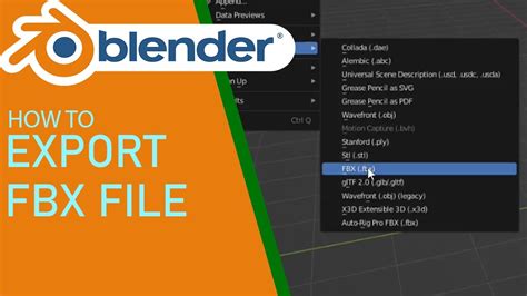 Blender How To Export Fbx File Youtube