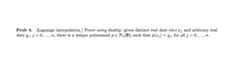 Solved Prob 4 Lagrange Interpolation Prove Using