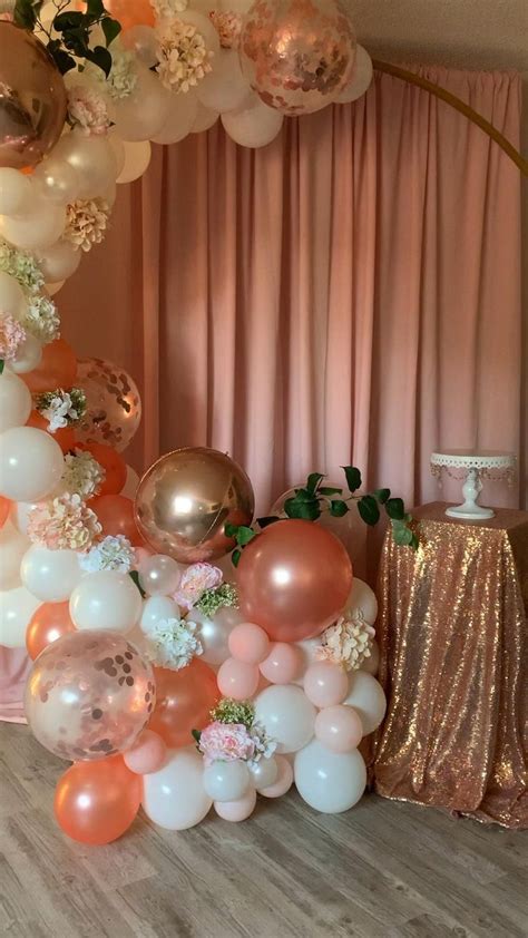 126 Pieces Rose Gold Balloons Birthday Party Decorations For Women Rose