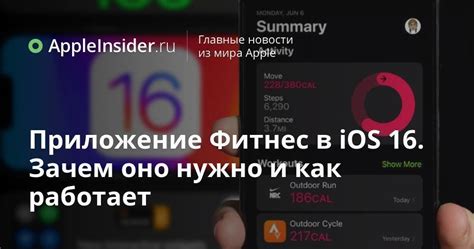 Приложение Фитнес в Ios 16 Зачем оно нужно и как работает